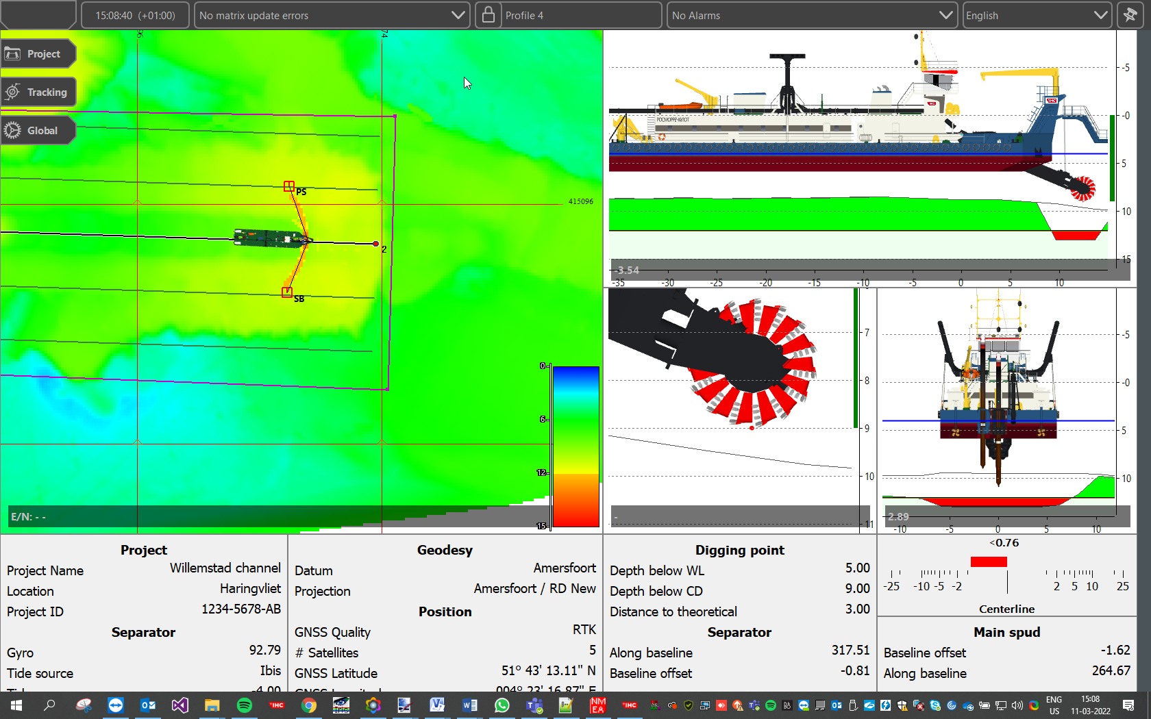 Dredge track presentation system express | Royal IHC